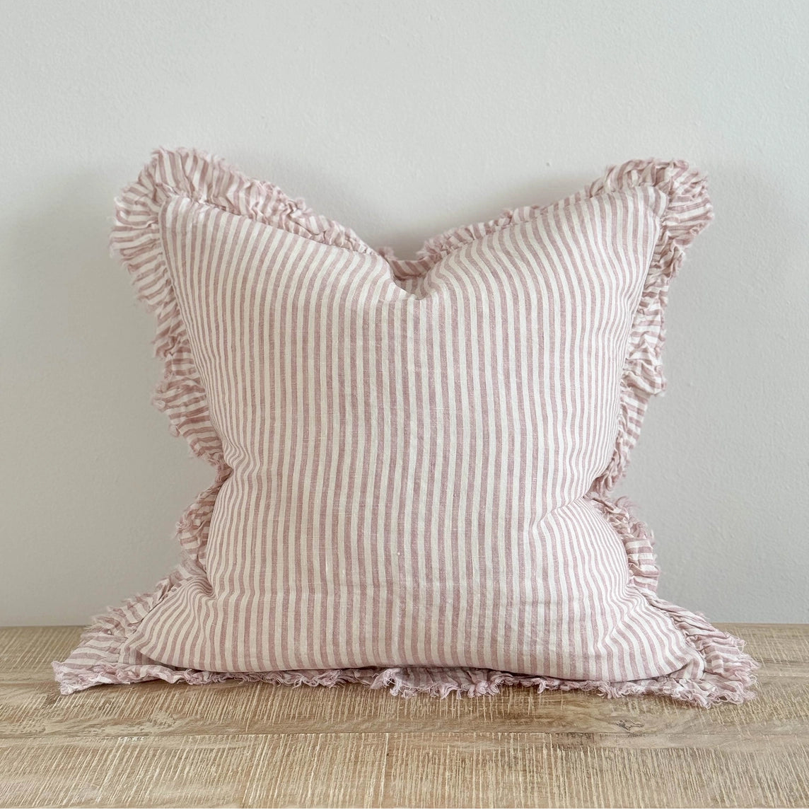Hallie Cushion | Pink Stripe (45x45cm)– The Painted Bird