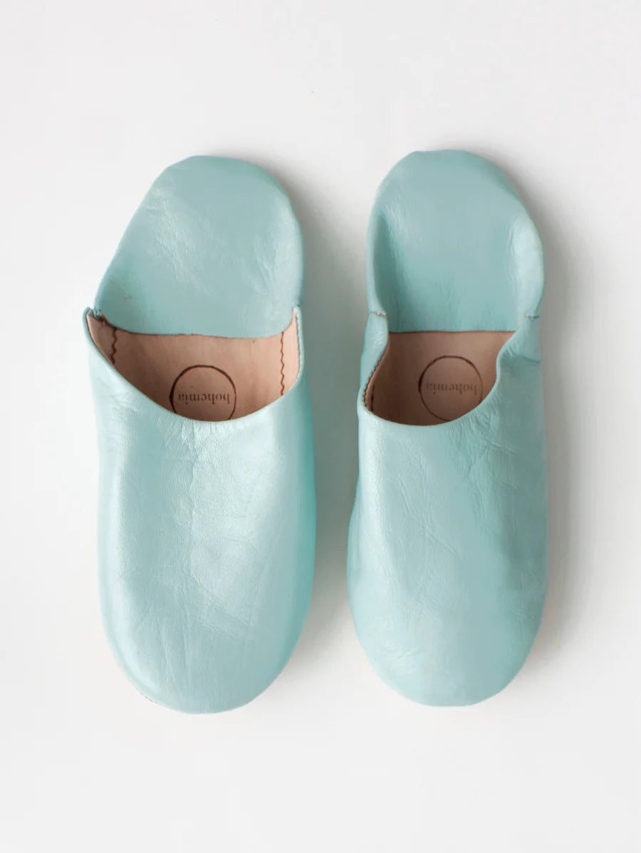 Powder Blue Moroccan Slippers– The Painted Bird