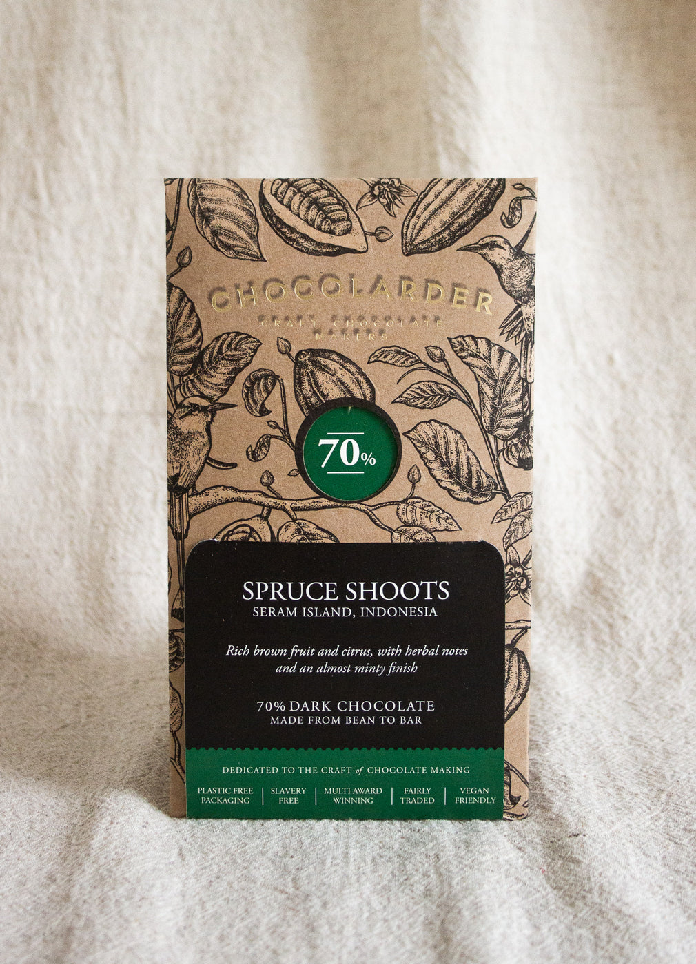 Spruce Shoots 70% Dark Chocolate– The Painted Bird