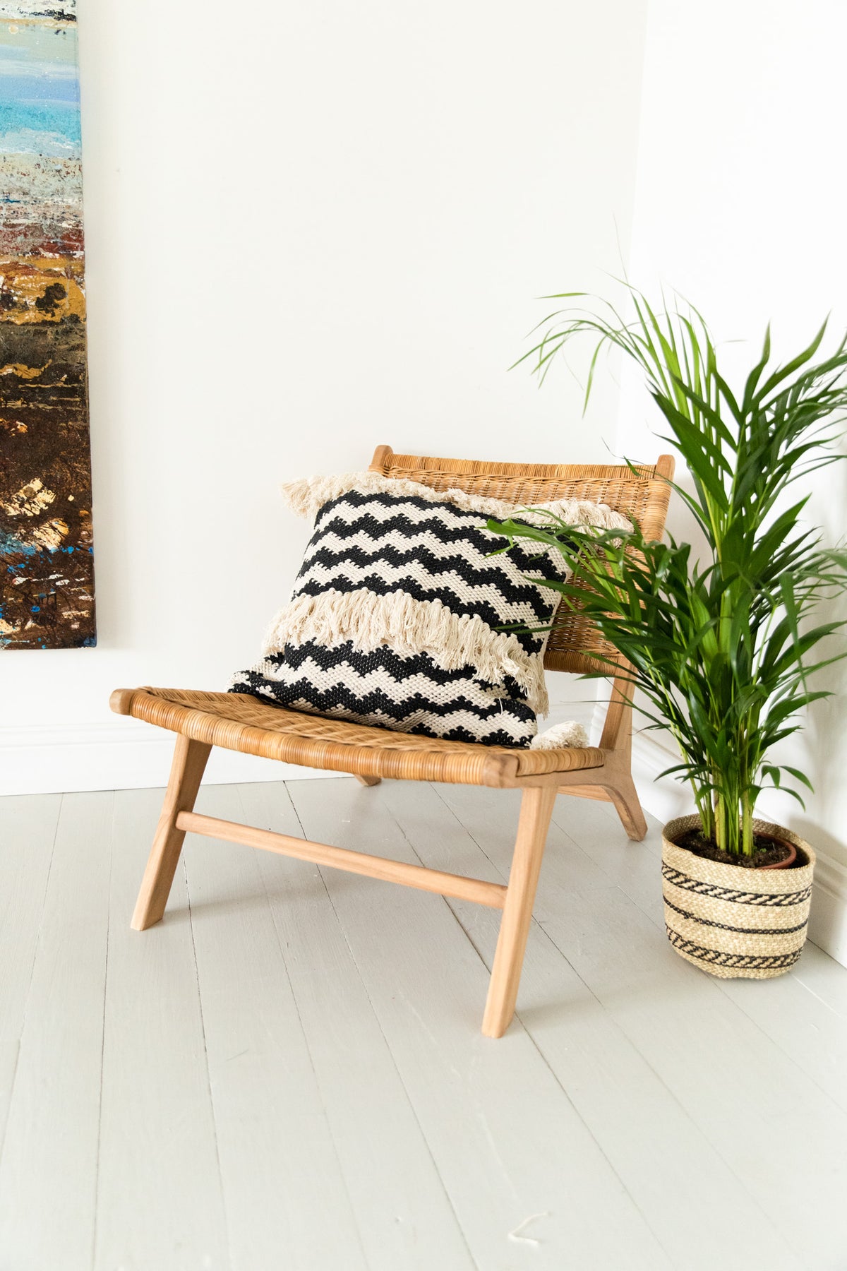 Slim Blue Layers Eco Resin & Copper Lamp with Reclaimed Wood Base– The ...